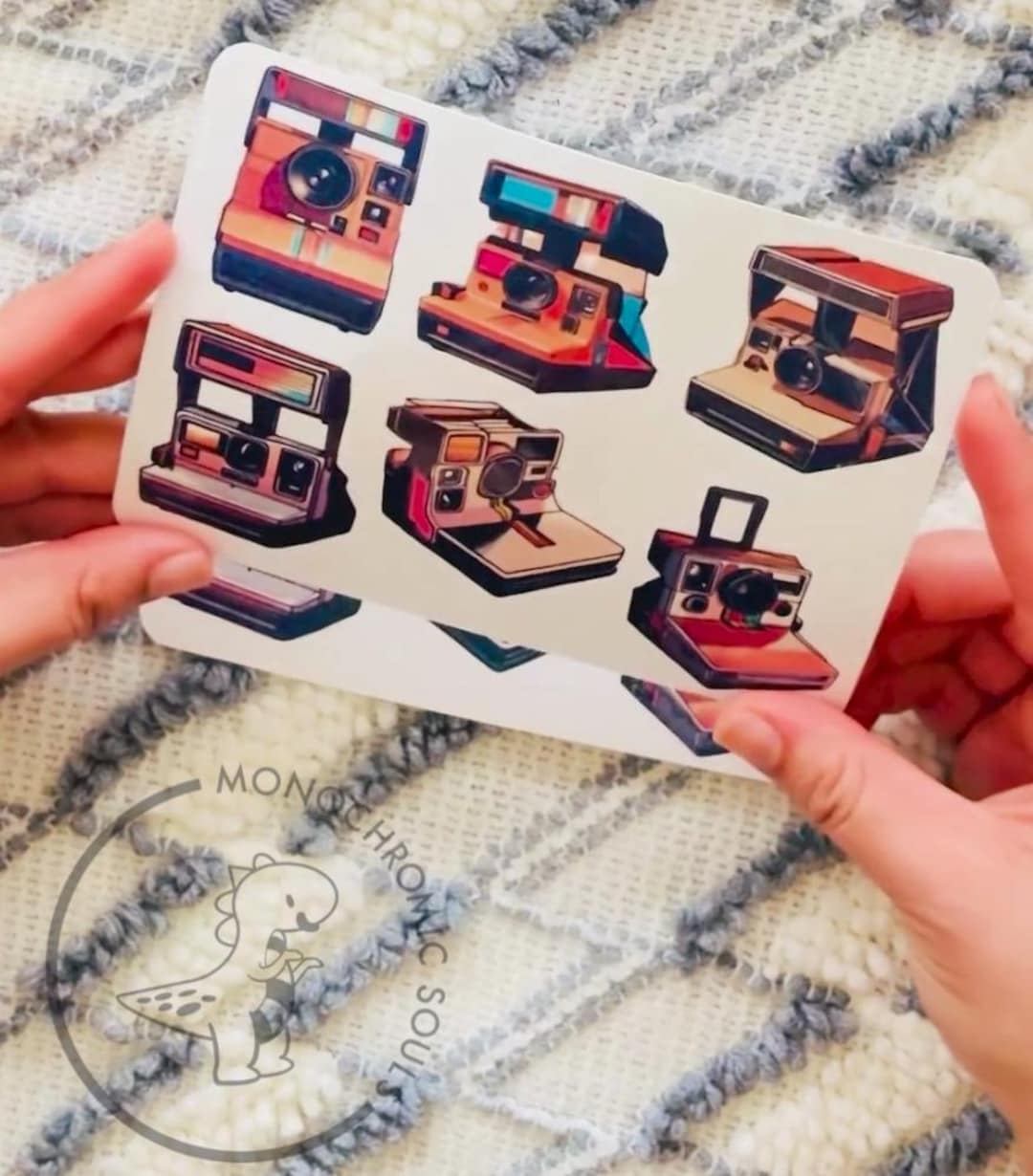 Retro Holographic Polaroid Sticker Sheet - Colorful Vintage Decal - Etsy