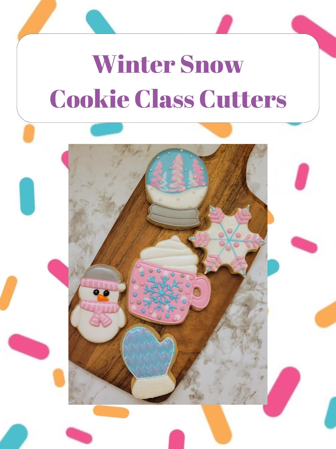 Winter Snow Cookie Class Cutters - Set of Cutters - PHYSICAL CUTTERS - Etsy