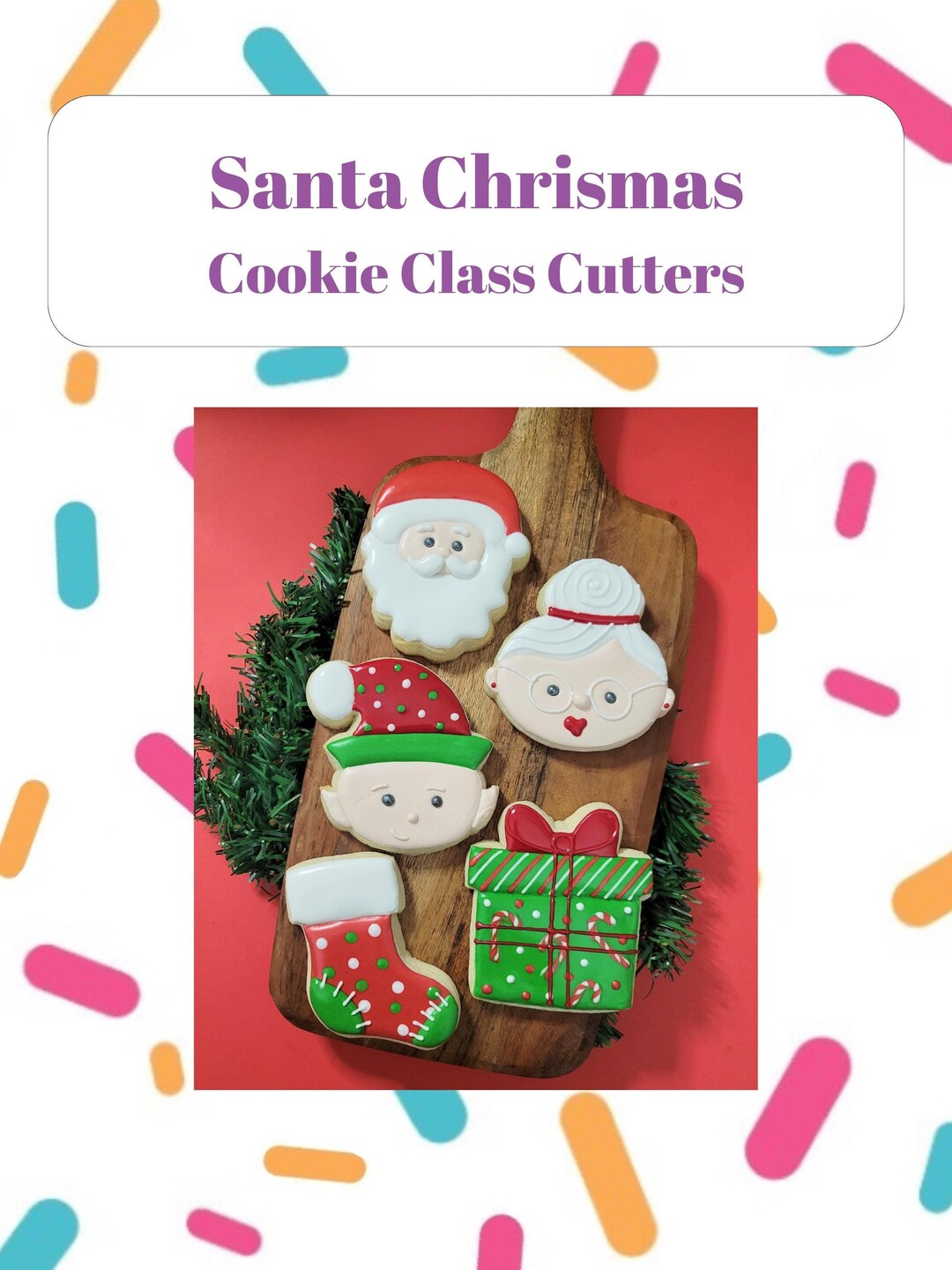 Santa Christmas Cookie Class Cutters - Set of Cutters - PHYSICAL ...