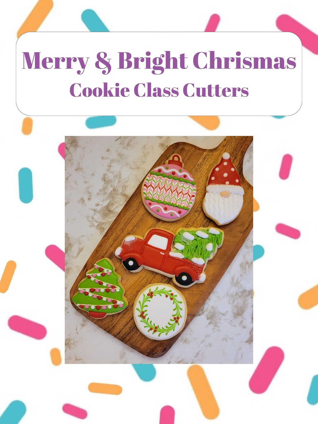 Merry & Bright Christmas Cookie Class Cutters - Set of Cutters ...