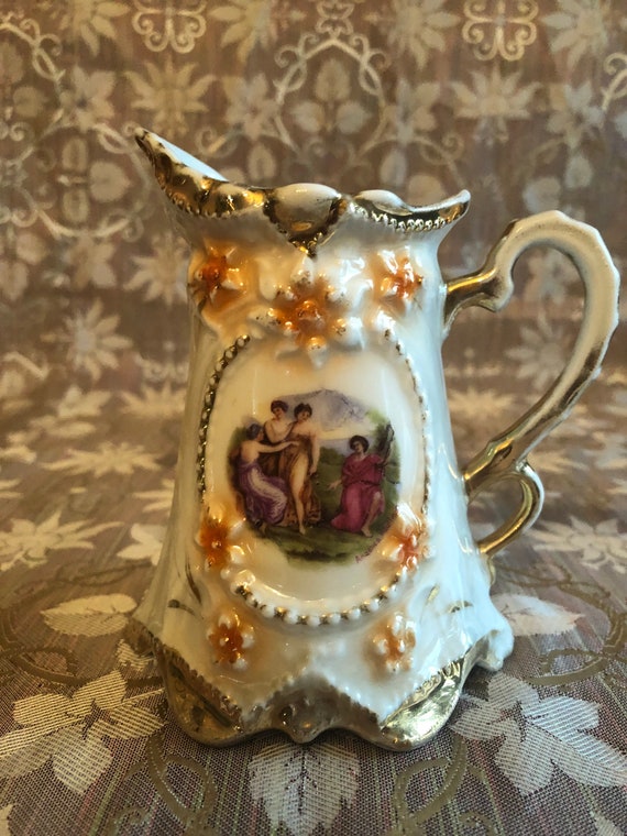 Antique Portrait Pitcher Lady Portrait Pitcher Angelica - Etsy