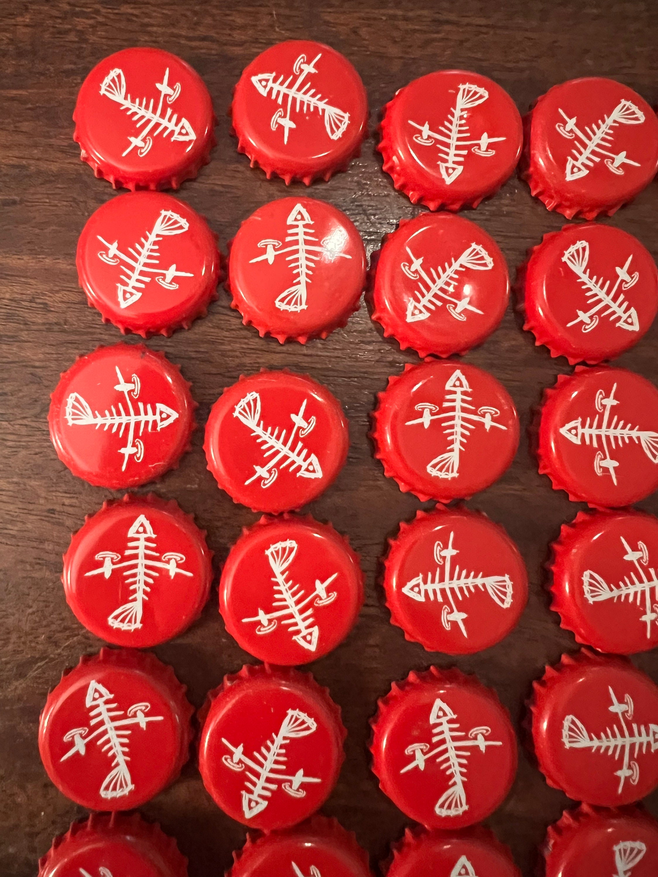 59 Flying Fish Craft Beer Red Beer Bottle Caps for Crafting Beer Caps ...