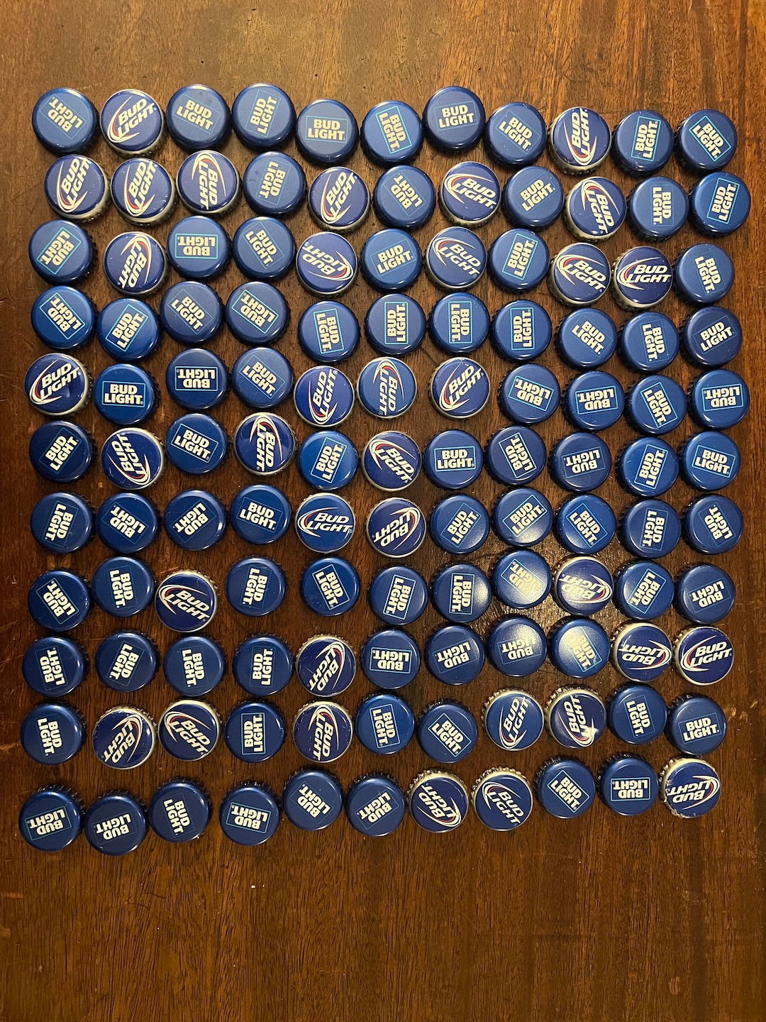 121 Bud Light Beer Bottle Caps Blue Bottle Caps Craft Beer Bottle Caps ...