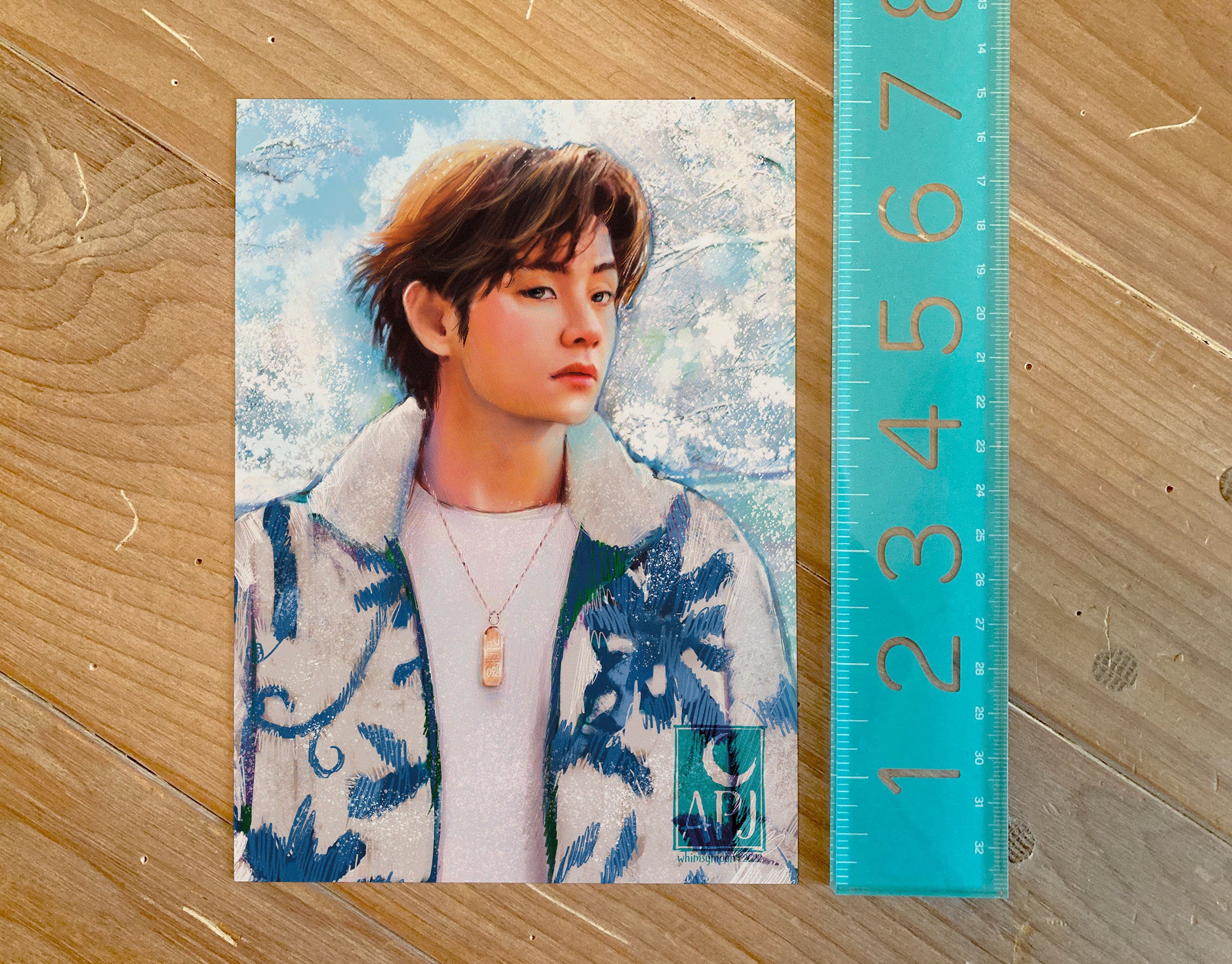 BTS Fanart Winter Tae 5x7 Mini Art Print | Etsy