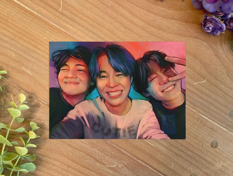 BTS Fanart Bright Maknae 5x7 Mini Art Print - Etsy