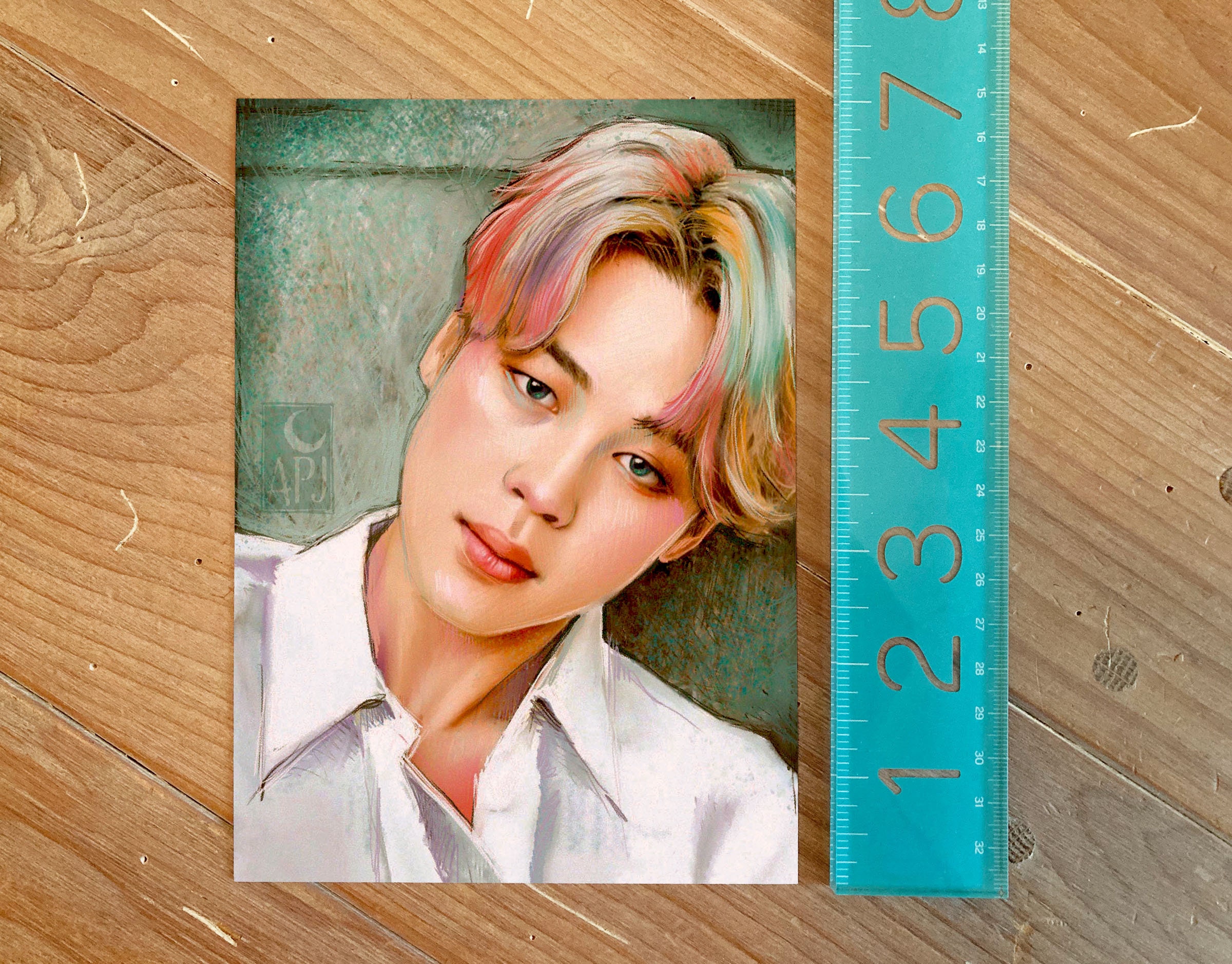 BTS Fanart Rainbow Jimin 5x7 Mini Art Print - Etsy
