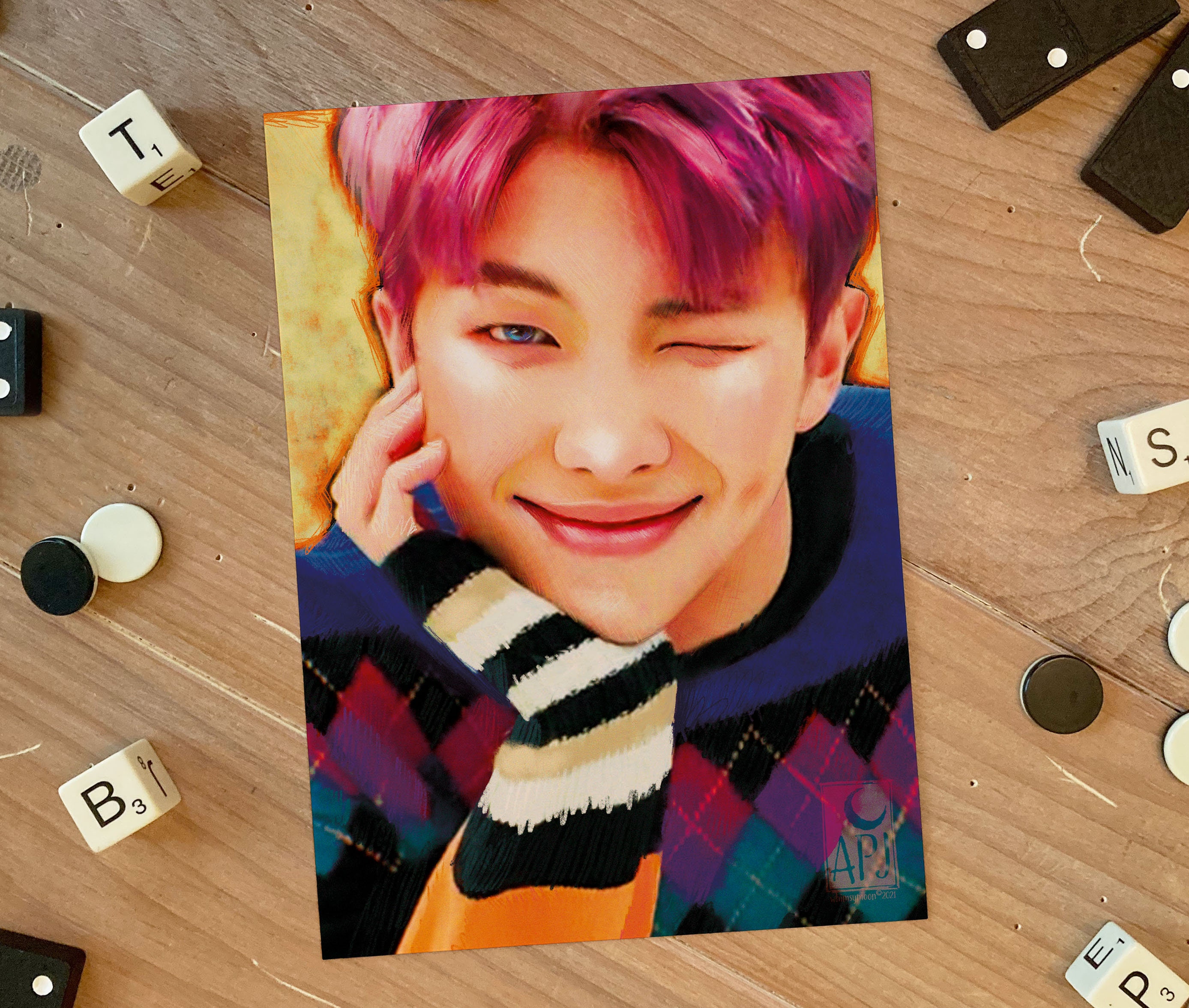 BTS Fanart Jooning 5x7 Mini Art Print - Etsy