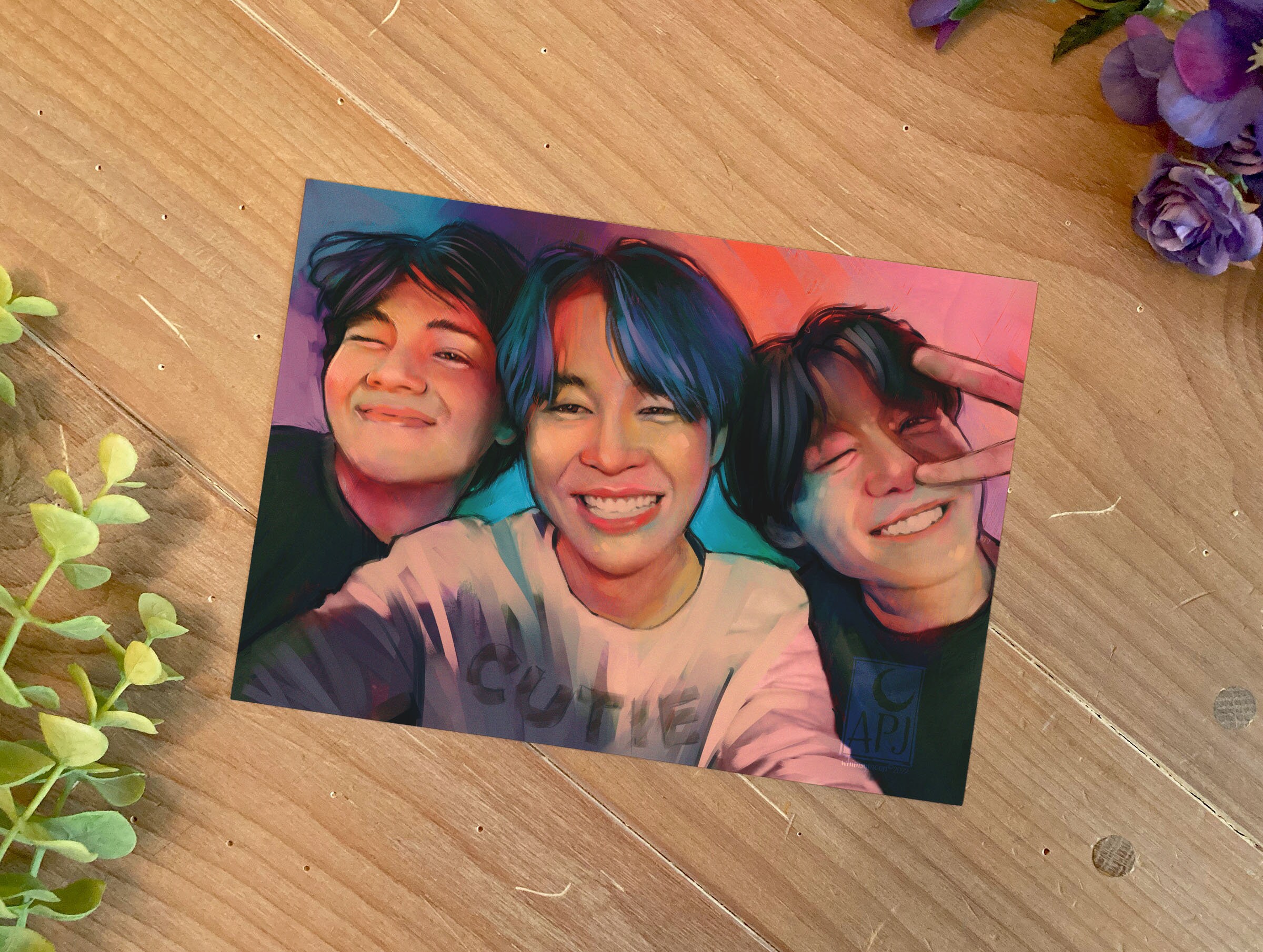 BTS Fanart - Bright Maknae - 5x7" Mini Art Print - Etsy