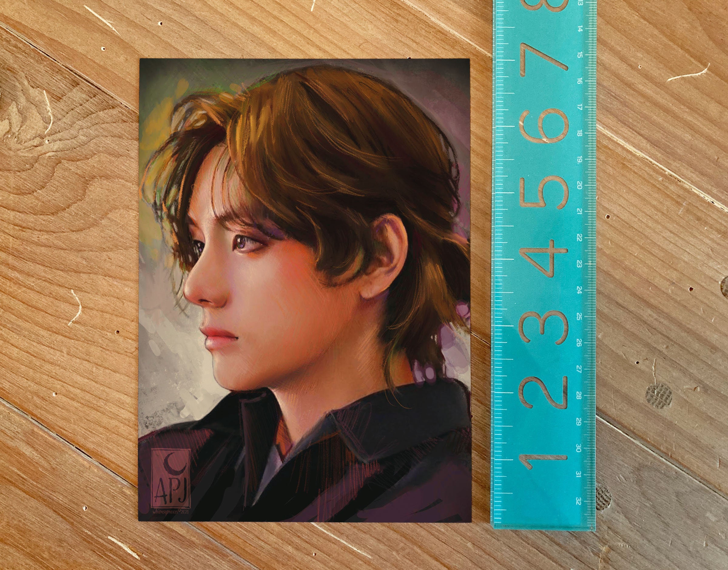 BTS Fanart - Kim Taehyung 5x7" Mini Art Print - Etsy UK
