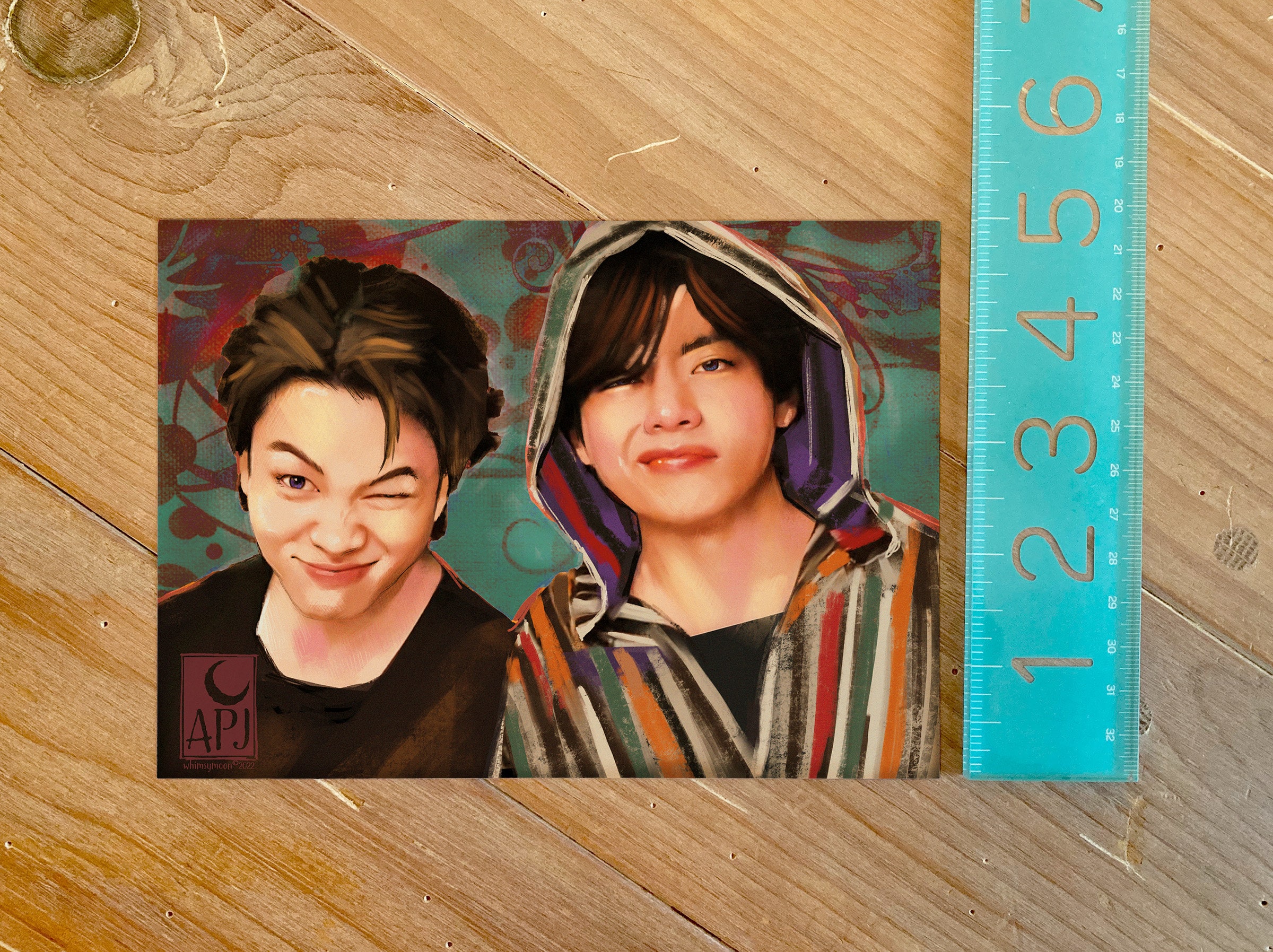 BTS Fanart V and Jimin 5x7 Mini Art Print - Etsy