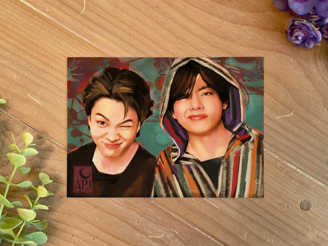 BTS Fanart - V and Jimin 5x7" Mini Art Print - Etsy