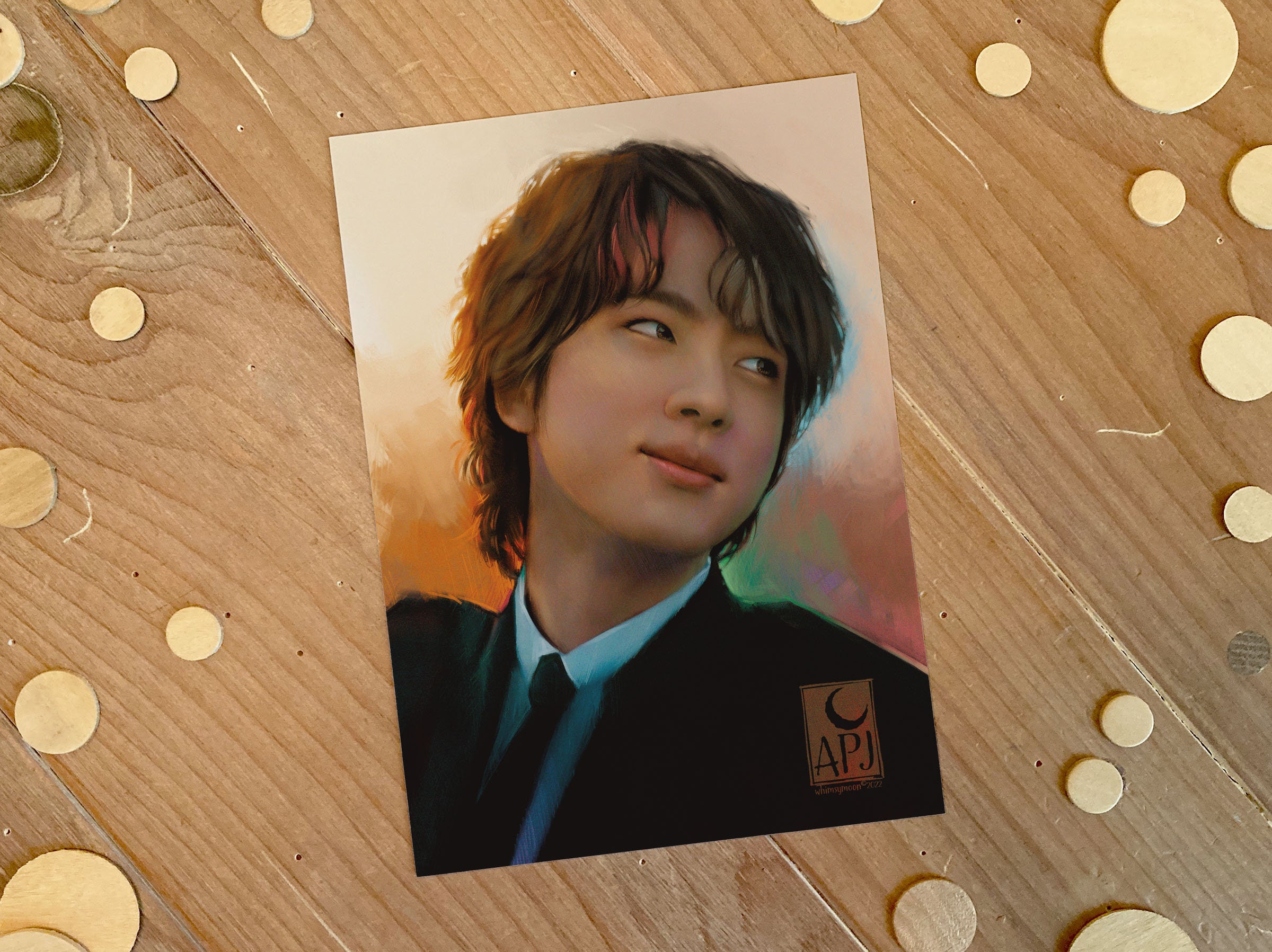 BTS Fanart Astronaut Jin 5x7 Mini Art Print - Etsy