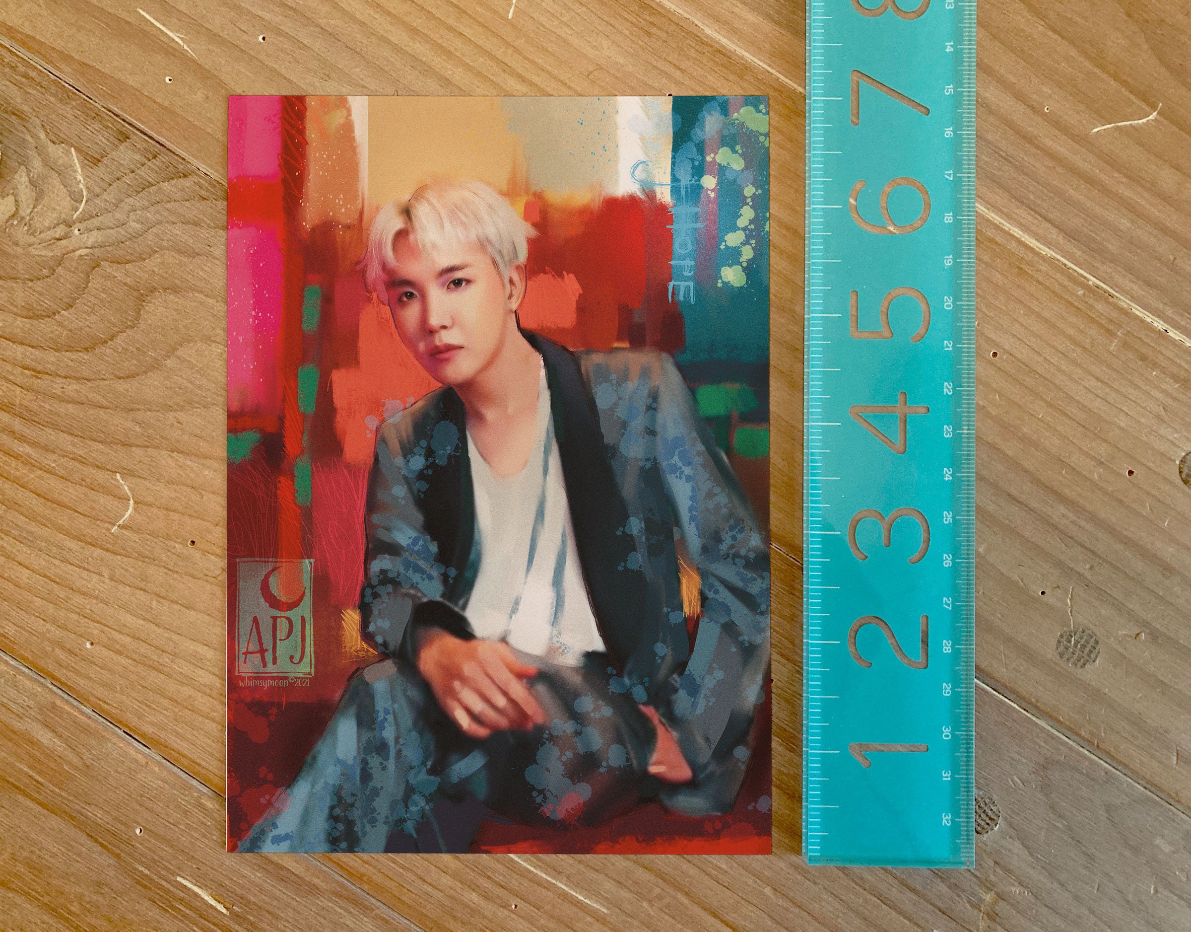 BTS Fanart J-hope 5x7 Mini Art Print - Etsy