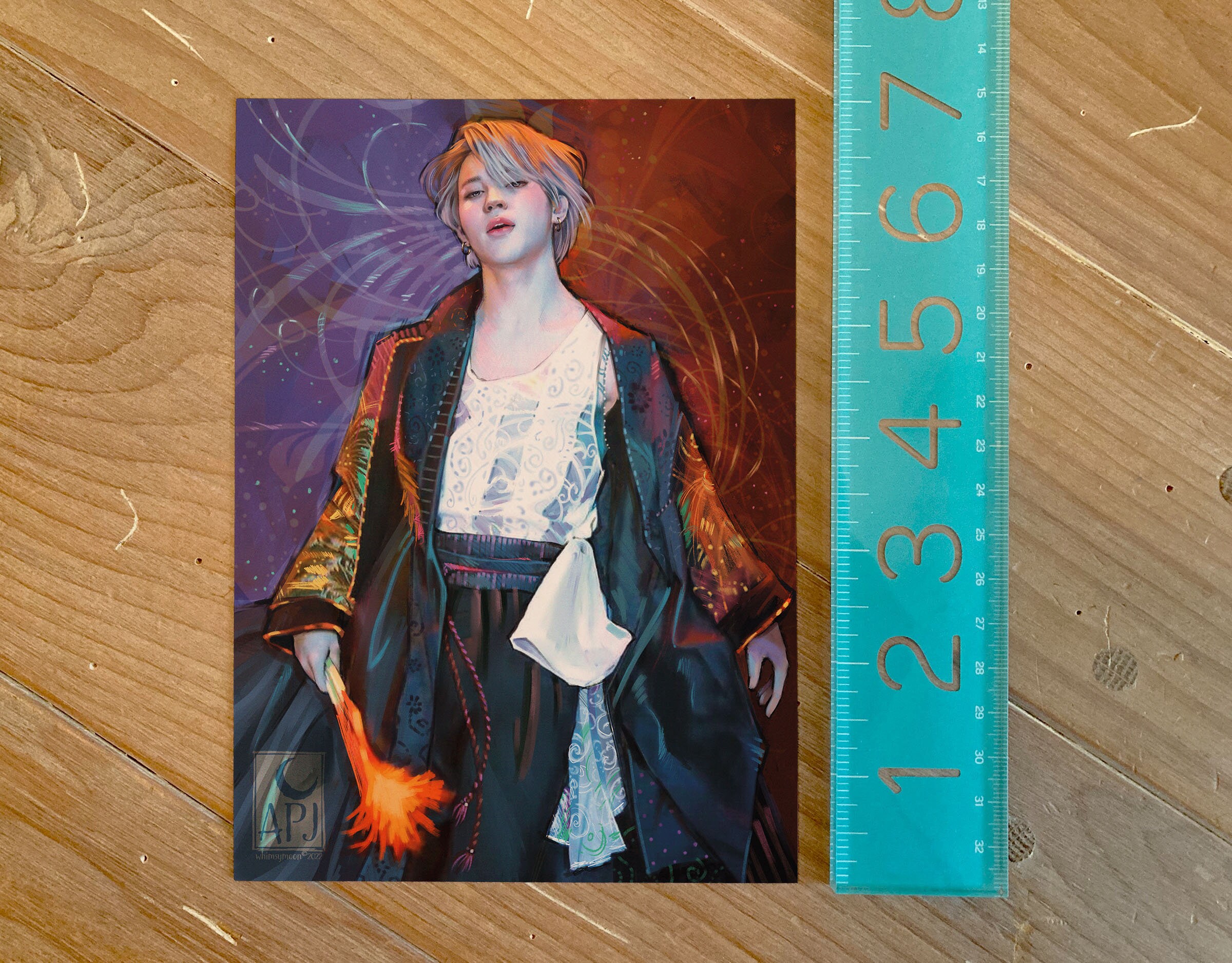 BTS Fanart - Hanbok Jimin 5x7" Mini Art Print - Etsy UK