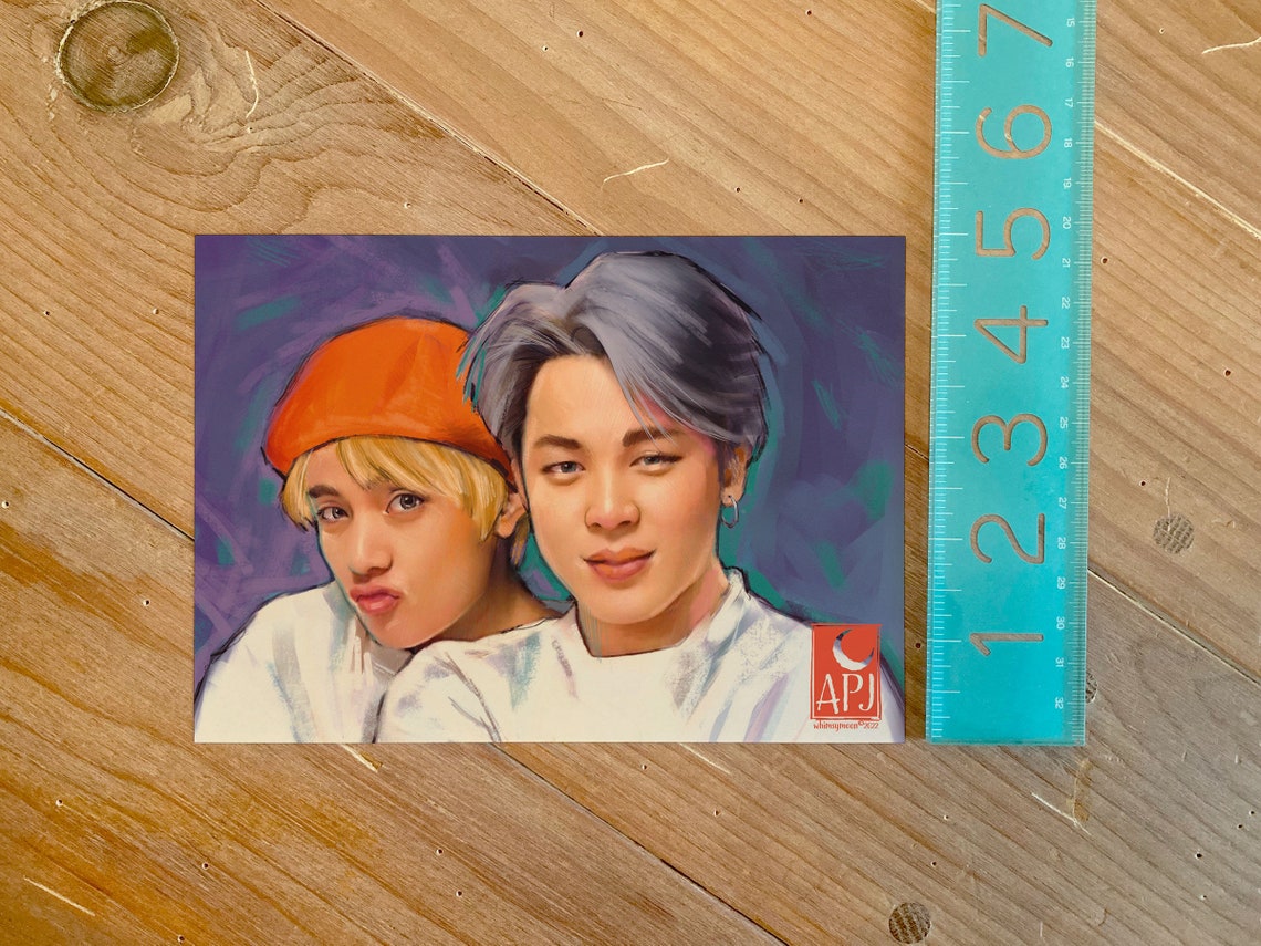 BTS Fanart Taehyung and Jimin 5x7 Mini Art Print - Etsy