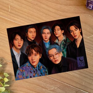 BTS Fanart Bangtan 5x7 Mini Art Print | Etsy