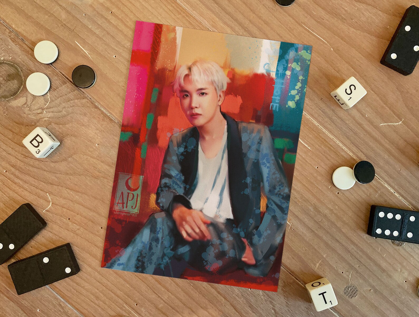 BTS Fanart J-hope 5x7 Mini Art Print | Etsy