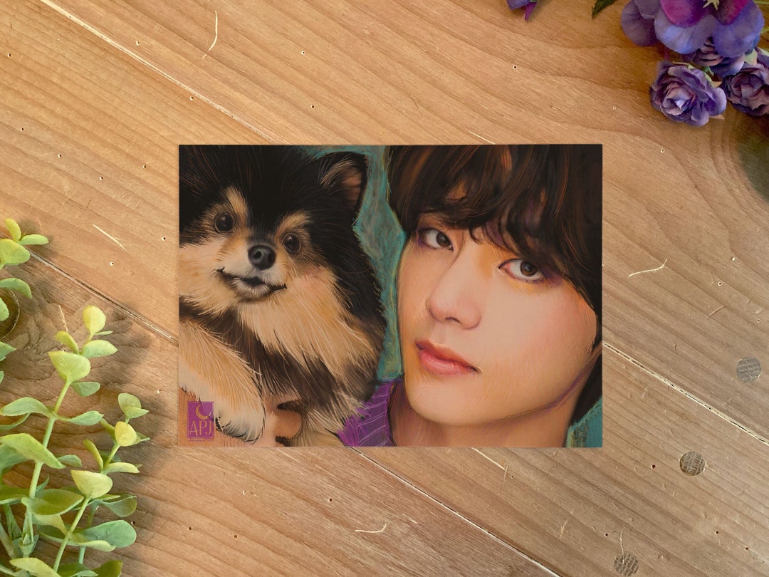 BTS Fanart - 5" X 7" A Boy and His Dog - Art Print - Etsy