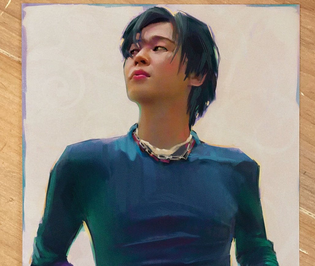 BTS Fanart - Jimin in Blue 5x7" Mini Art Print - Etsy