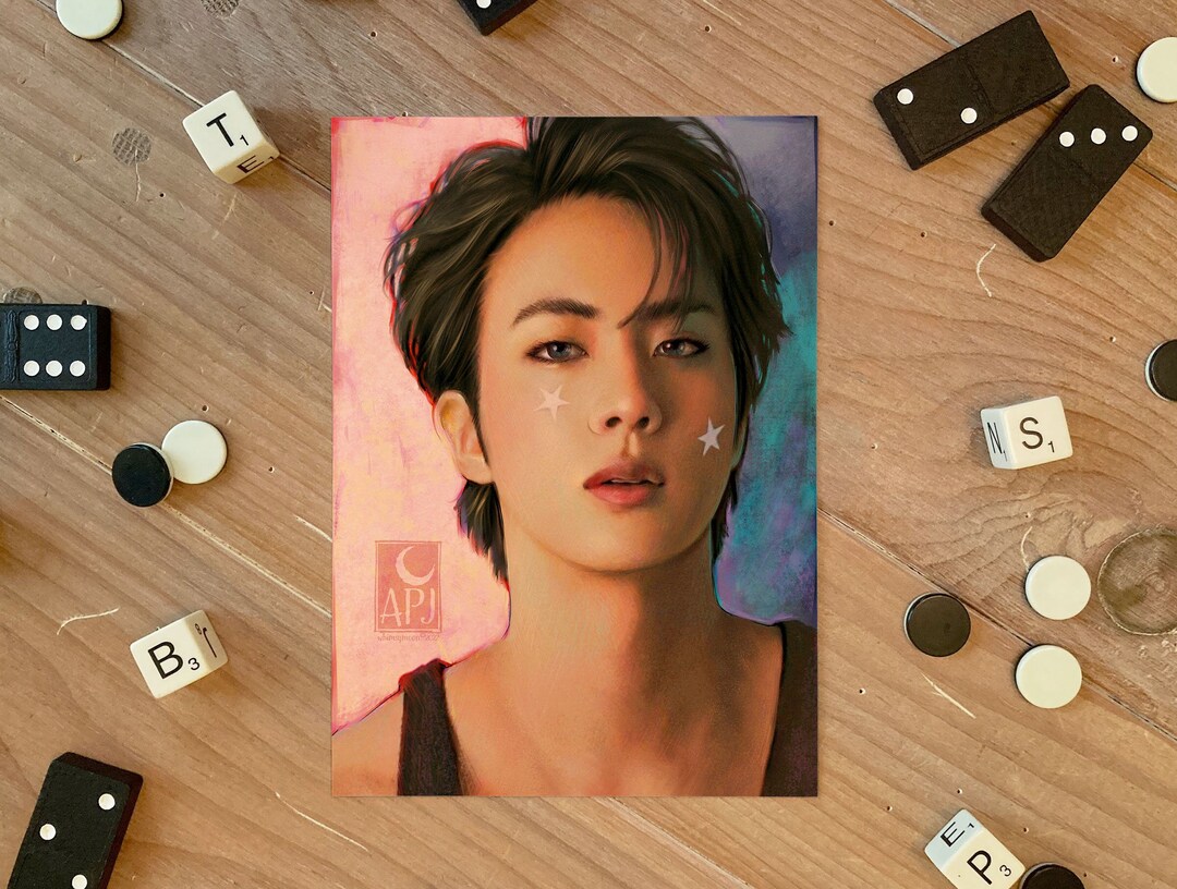 BTS Fanart - Star Jin 5x7" Mini Art Print - Etsy