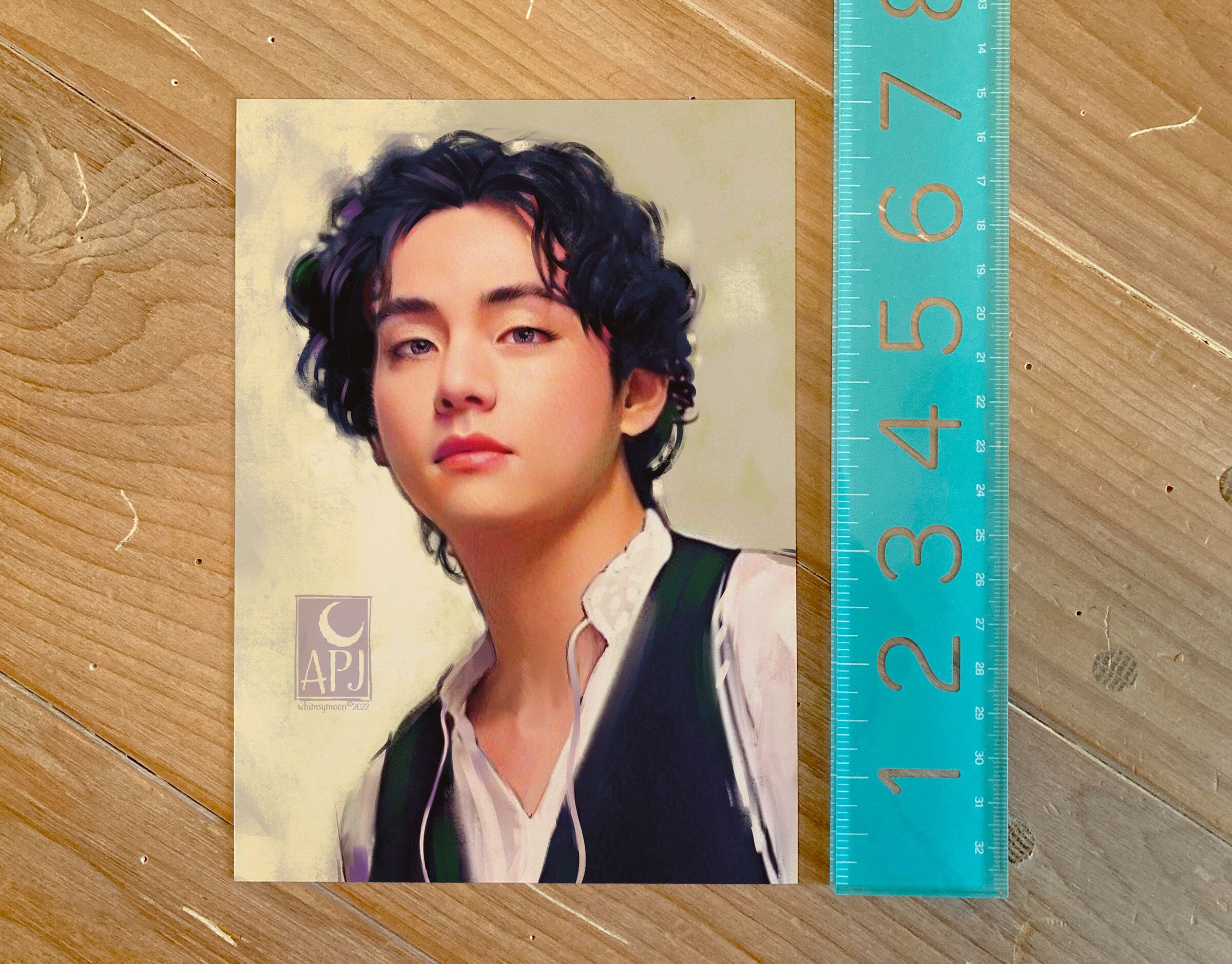 BTS Fanart - Kim Taehyung 5x7" Mini Art Print - Etsy