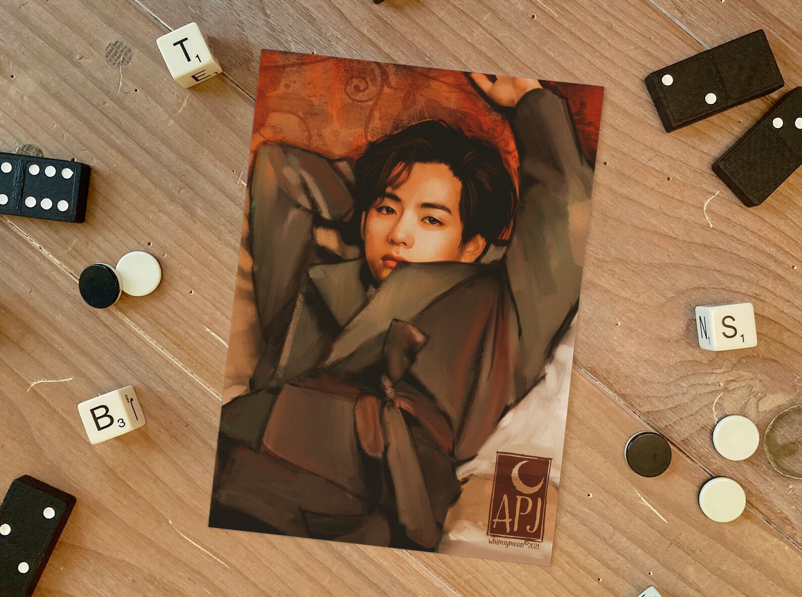 BTS Fanart Taehyung 5x7 Mini Art Print - Etsy