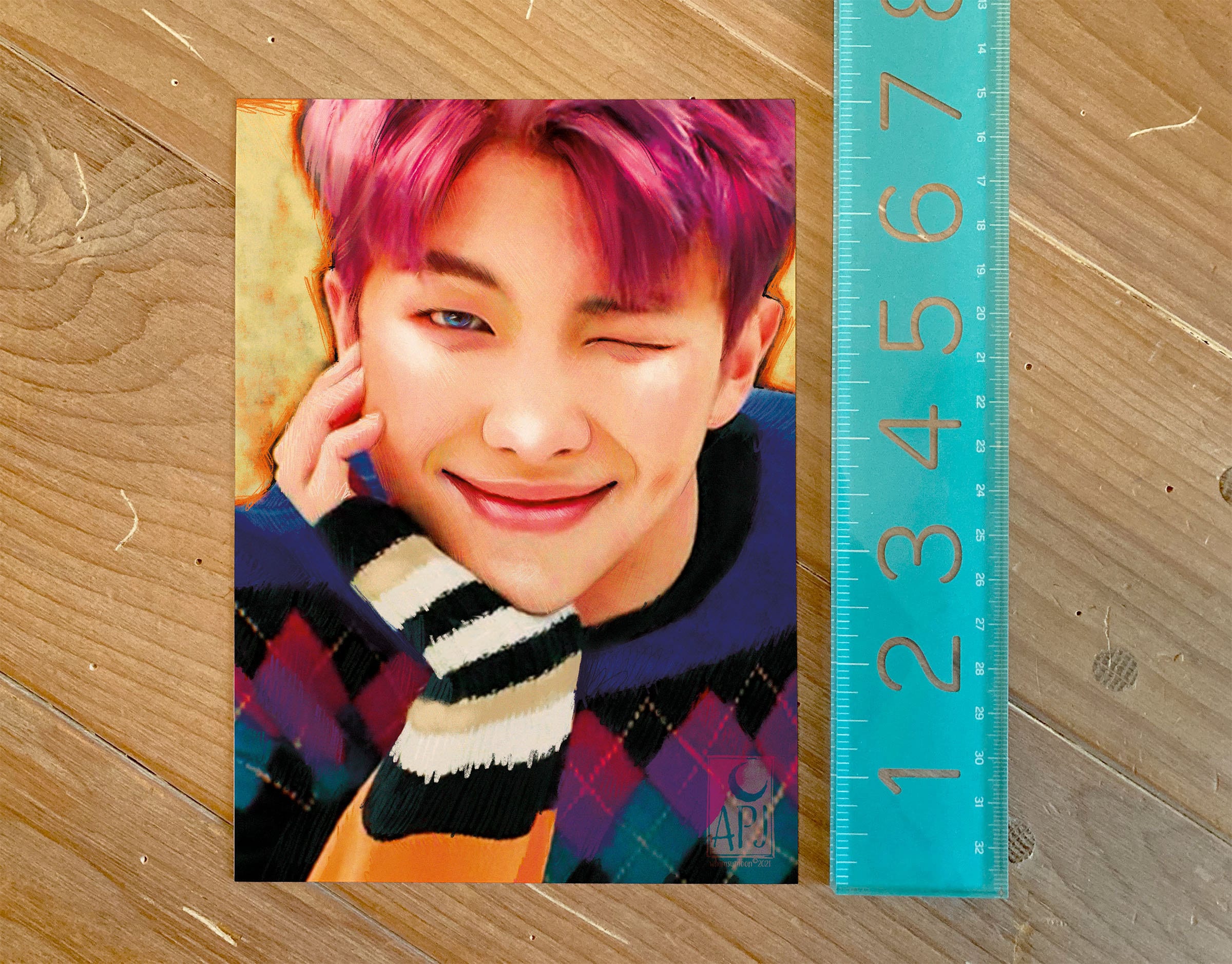 BTS Fanart - Jooning 5x7" Mini Art Print - Etsy