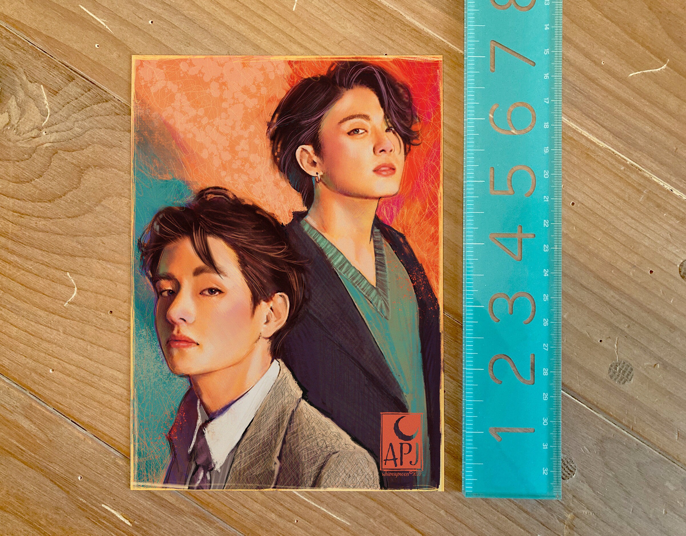 BTS Fanart Jungkook and Taehyung 5x7 Mini Wall Art | Etsy