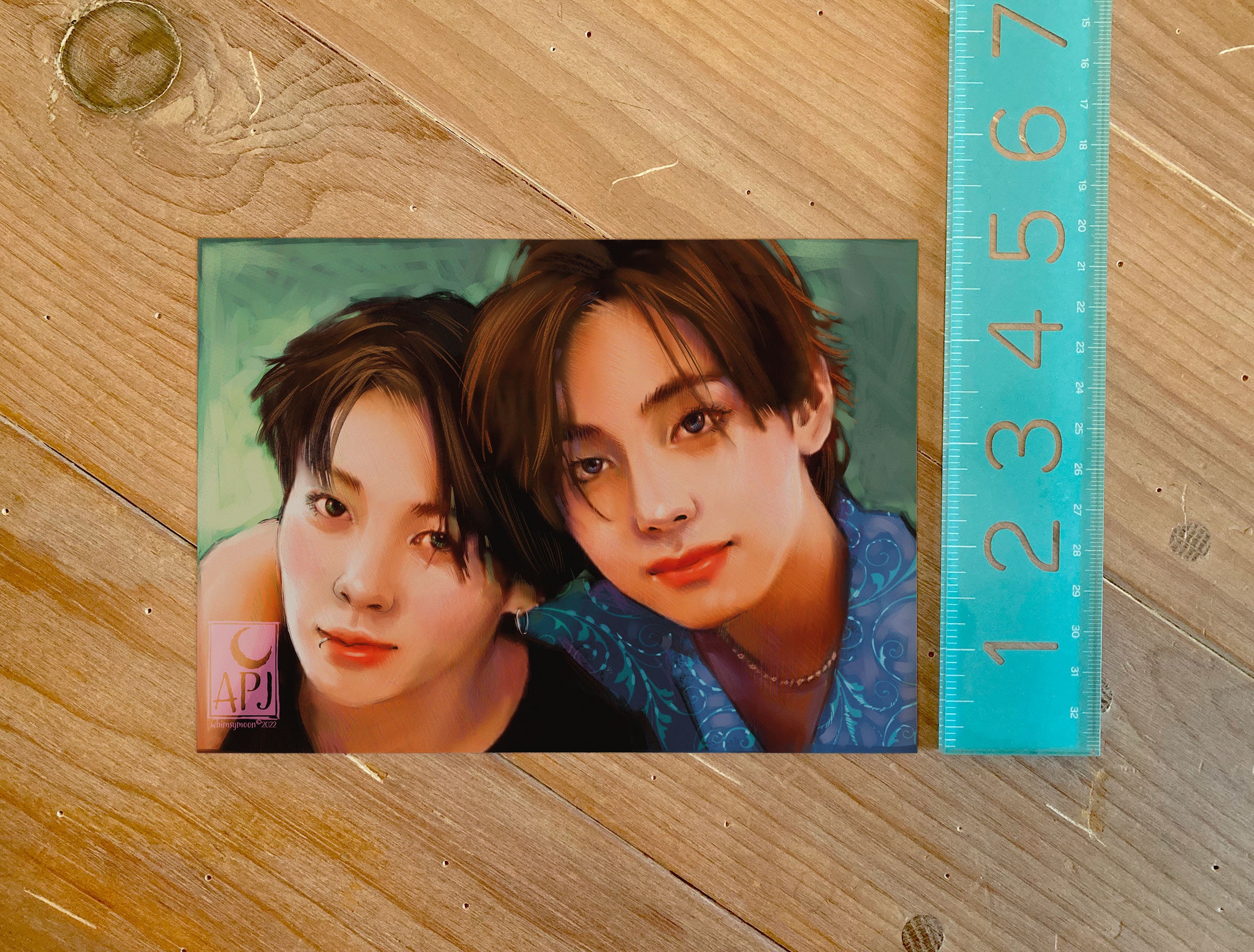 BTS Fanart Taekook Vlive 5x7 Mini Wall Art Print - Etsy