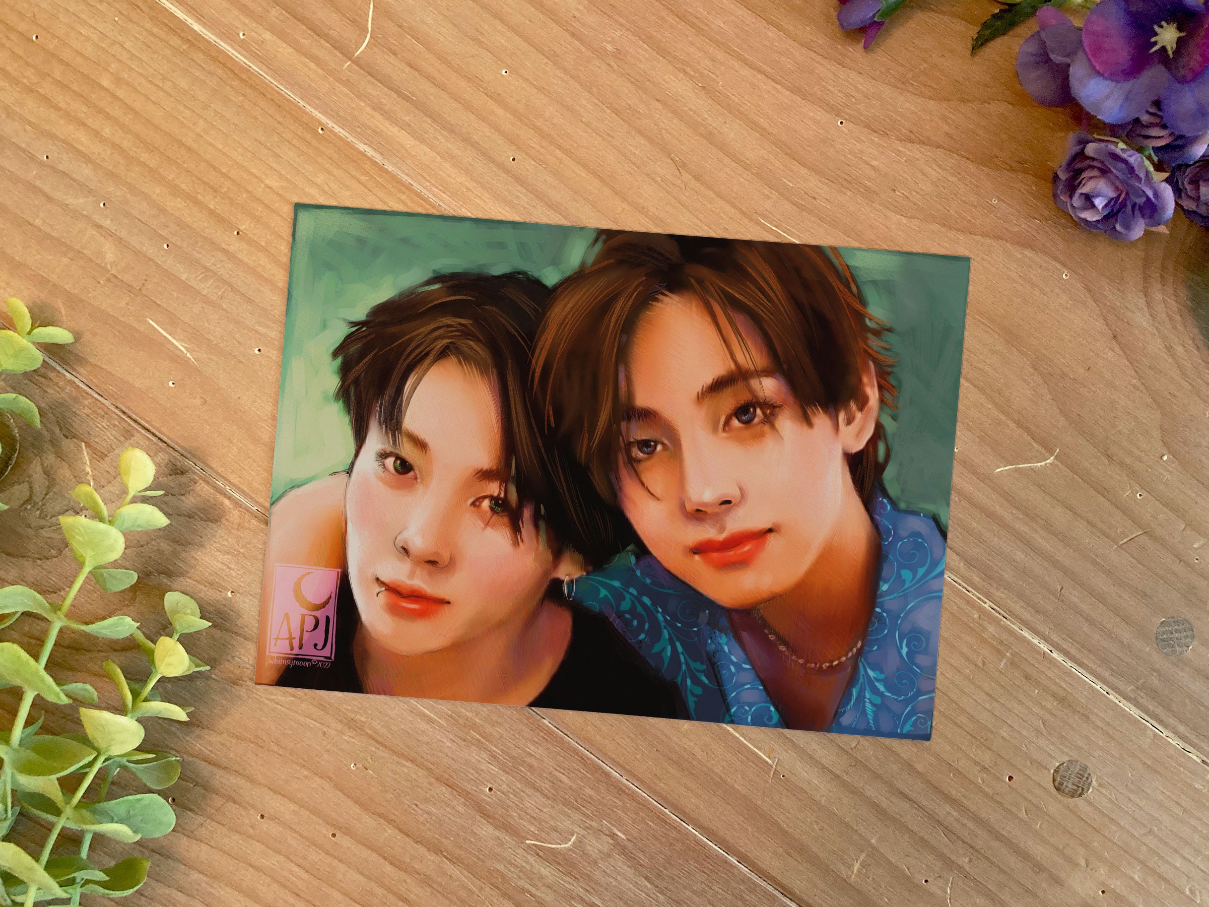 BTS Fanart Taekook Vlive 5x7 Mini Wall Art Print - Etsy