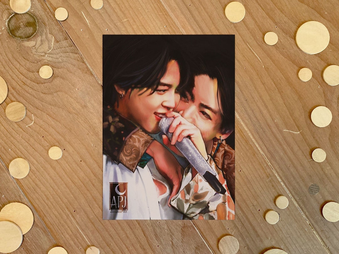 BTS Fanart - Jikook 5x7" Mini Art Print - Etsy