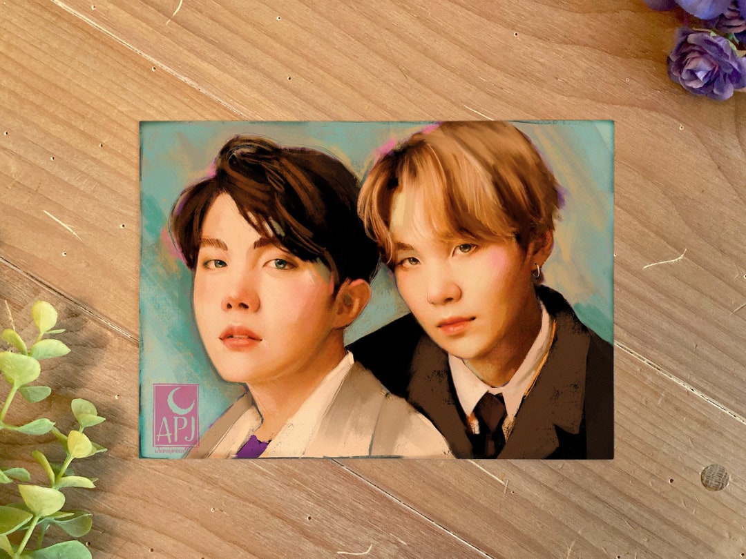 BTS Fanart - J-hope and Suga 5x7" Mini Art Print - Etsy