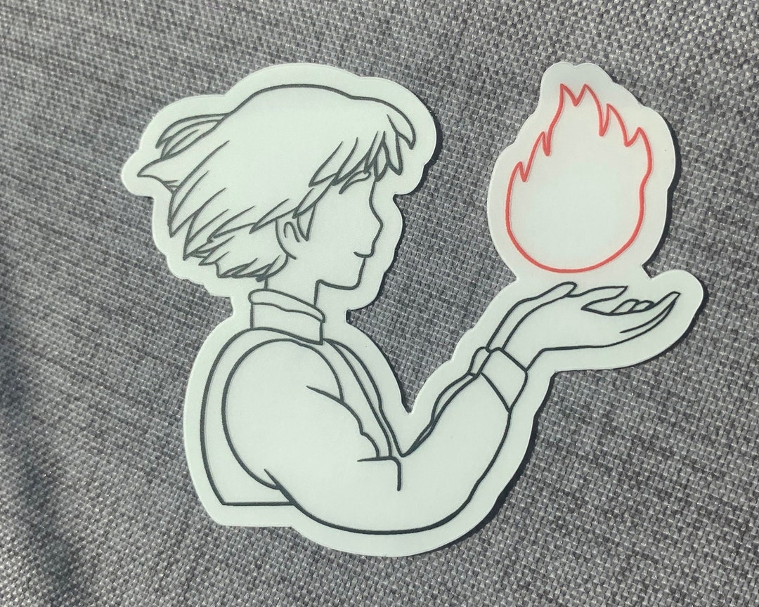 Sophie and Calcifer Transparent Sticker - Etsy