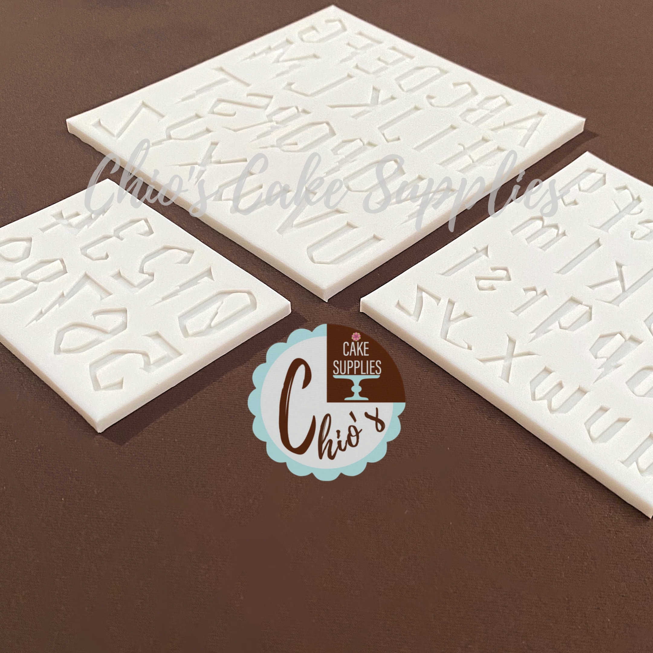 Uppercase, Lowercase Alphabet Letters and Numbers Silicone Molds, Font ...