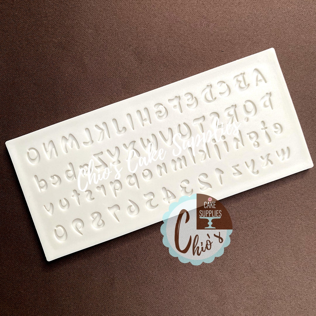 Alphabet Letters (uppercase & Lowercase), and Numbers Silicone Mold, 62 ...