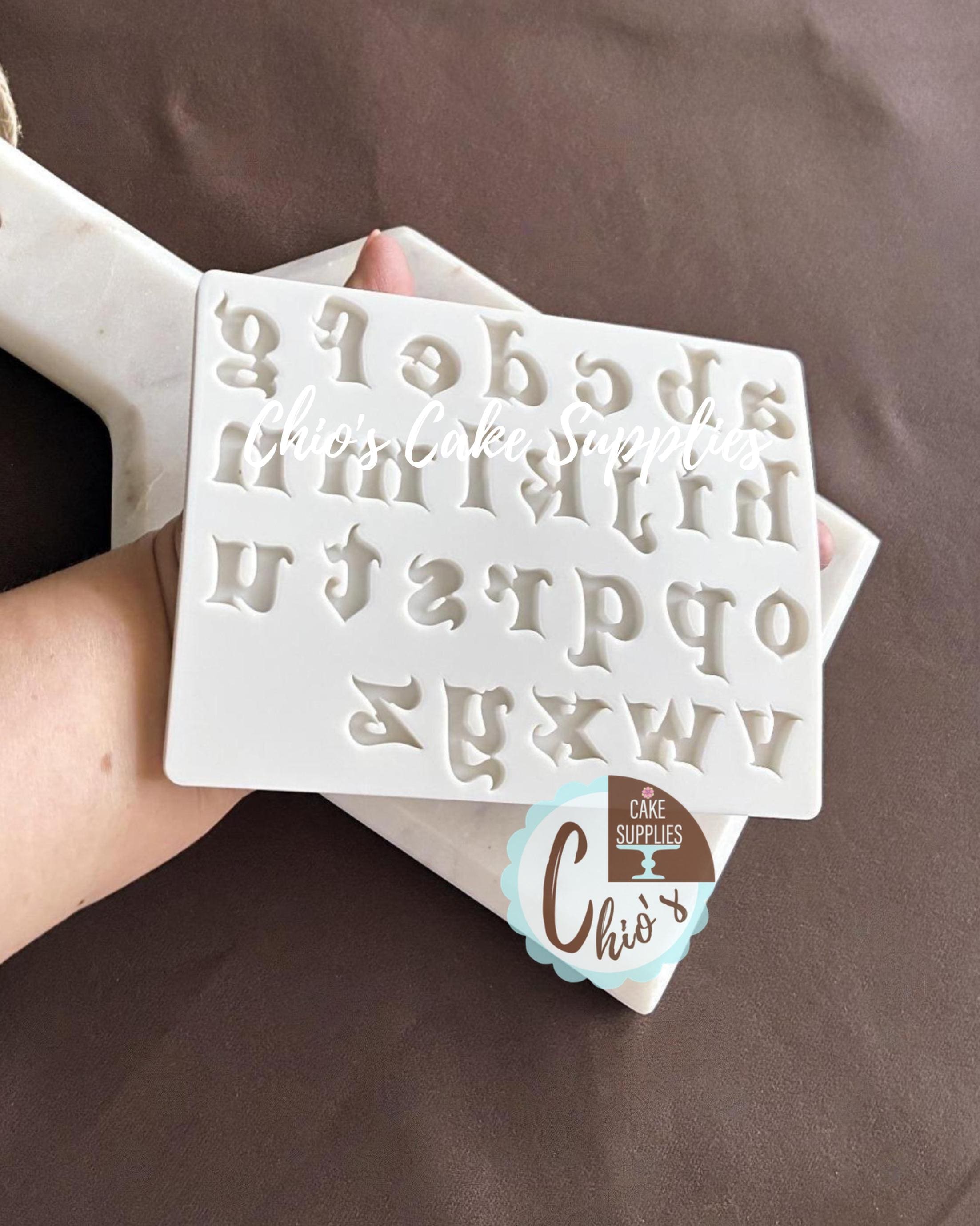 Alphabet Letters & Numbers Silicone Molds. Uppercase and Lowercase ...