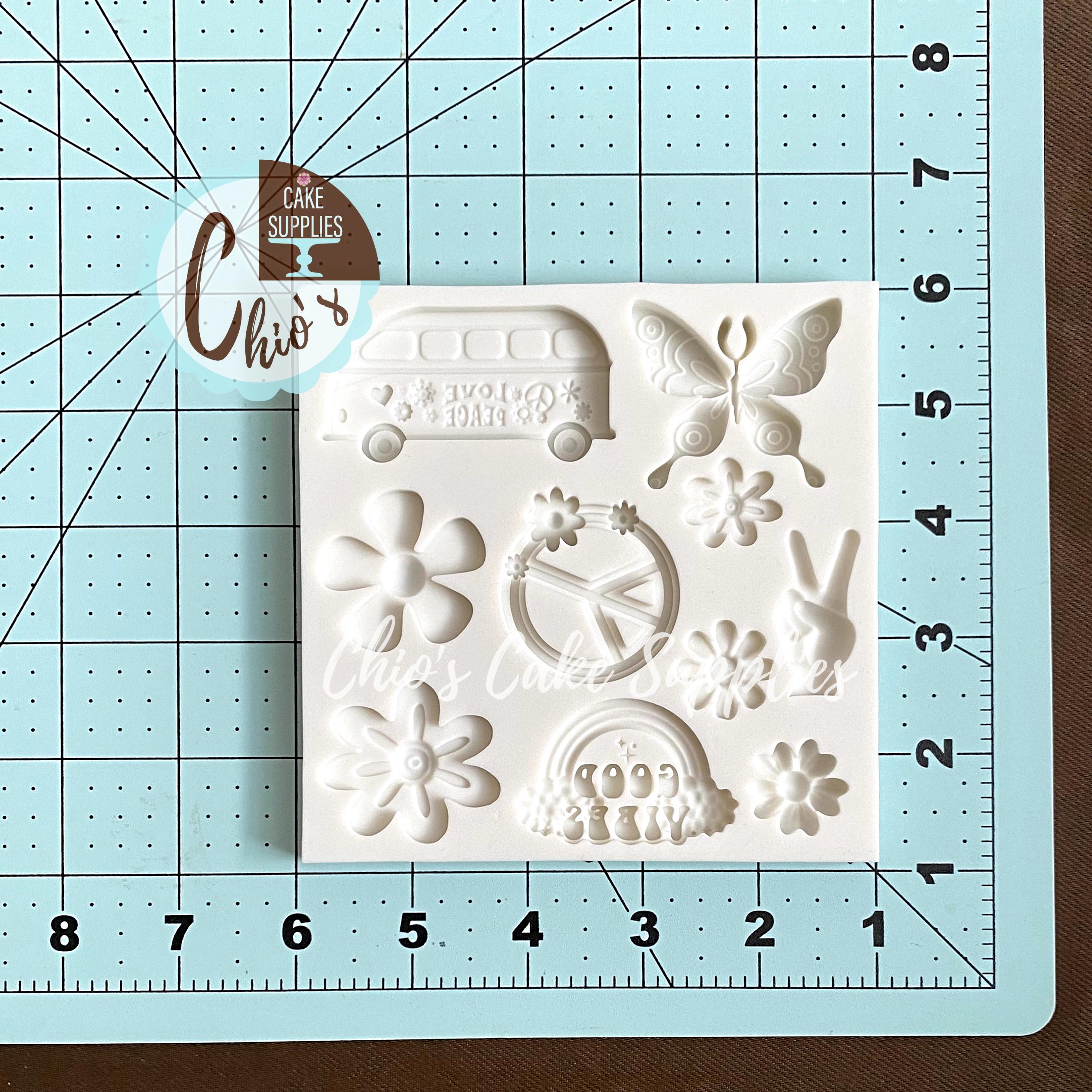 Groovy Hippie Themed / Peace & Love Silicone Mold - Etsy