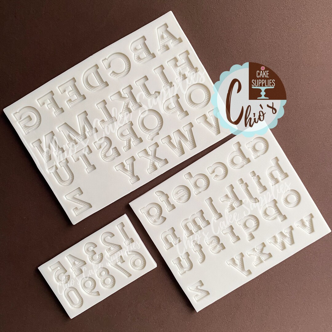 Alphabet Uppercase Lowercase and Numbers Silicone Mold. - Etsy