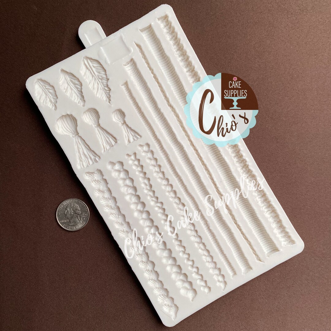 Rope and Knots Big Silicone Mold. 9 Rope, 3 Knots, Plus 3 Leaves ...
