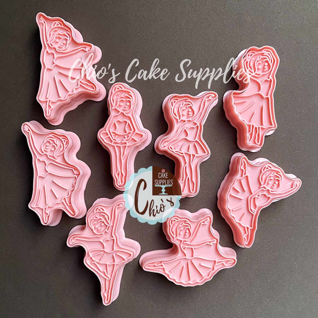 Ballerina / Ballet Cookie Cutter With Stamp 16 Pieces Set, 8 Cutters ...