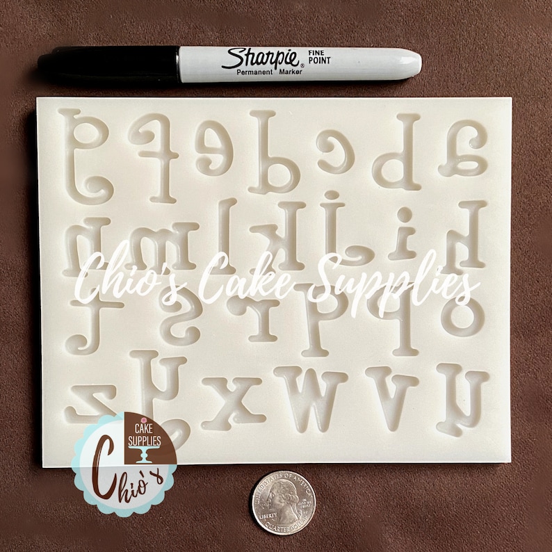 Uppercase & Lowercase Alphabet Letters Silicone Mold. Font #024 - Etsy