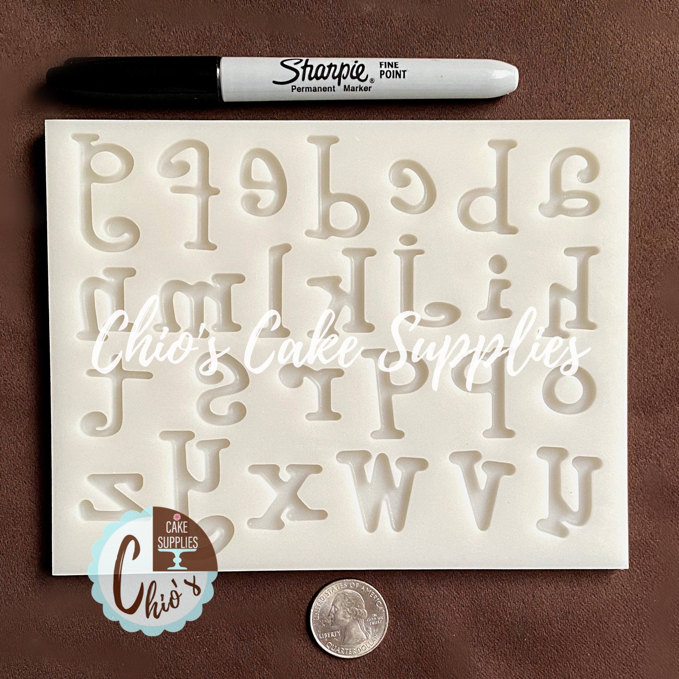 Uppercase & Lowercase Alphabet Letters Silicone Mold. Font #024 - Etsy