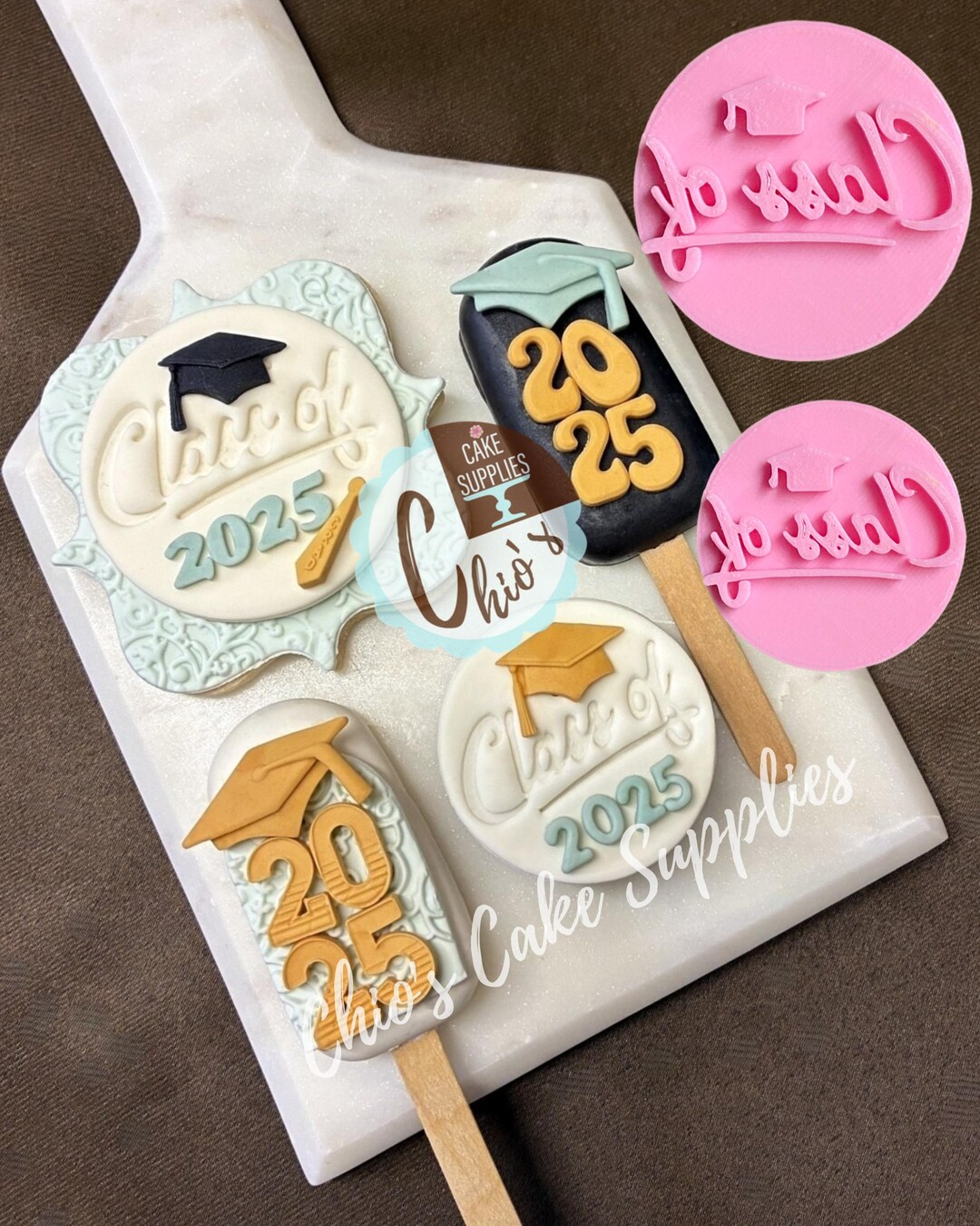 Graduation "class Of" (add Any Year) Fondant Embosser Stamps - Etsy ...