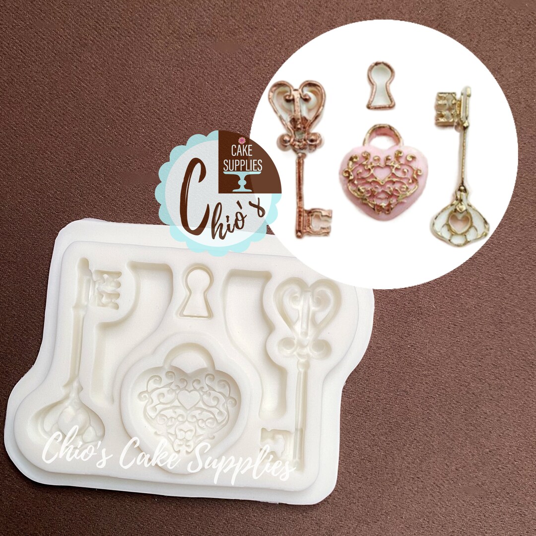 Heart-shaped Padlock & Vintage Keys Silicone Mold - Etsy
