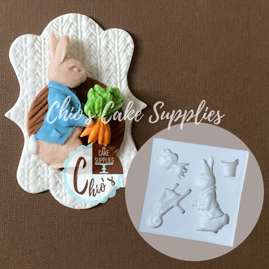 Rabbit, Carrots, Wheelbarrow, and Pot / Garden Themed Silicone Mold. - Etsy