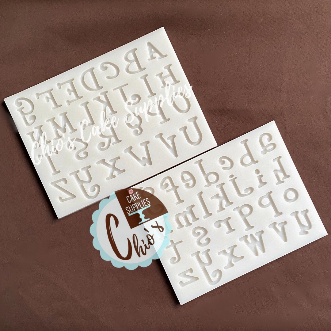 Uppercase & Lowercase Alphabet Letters Silicone Mold. Font #024 - Etsy