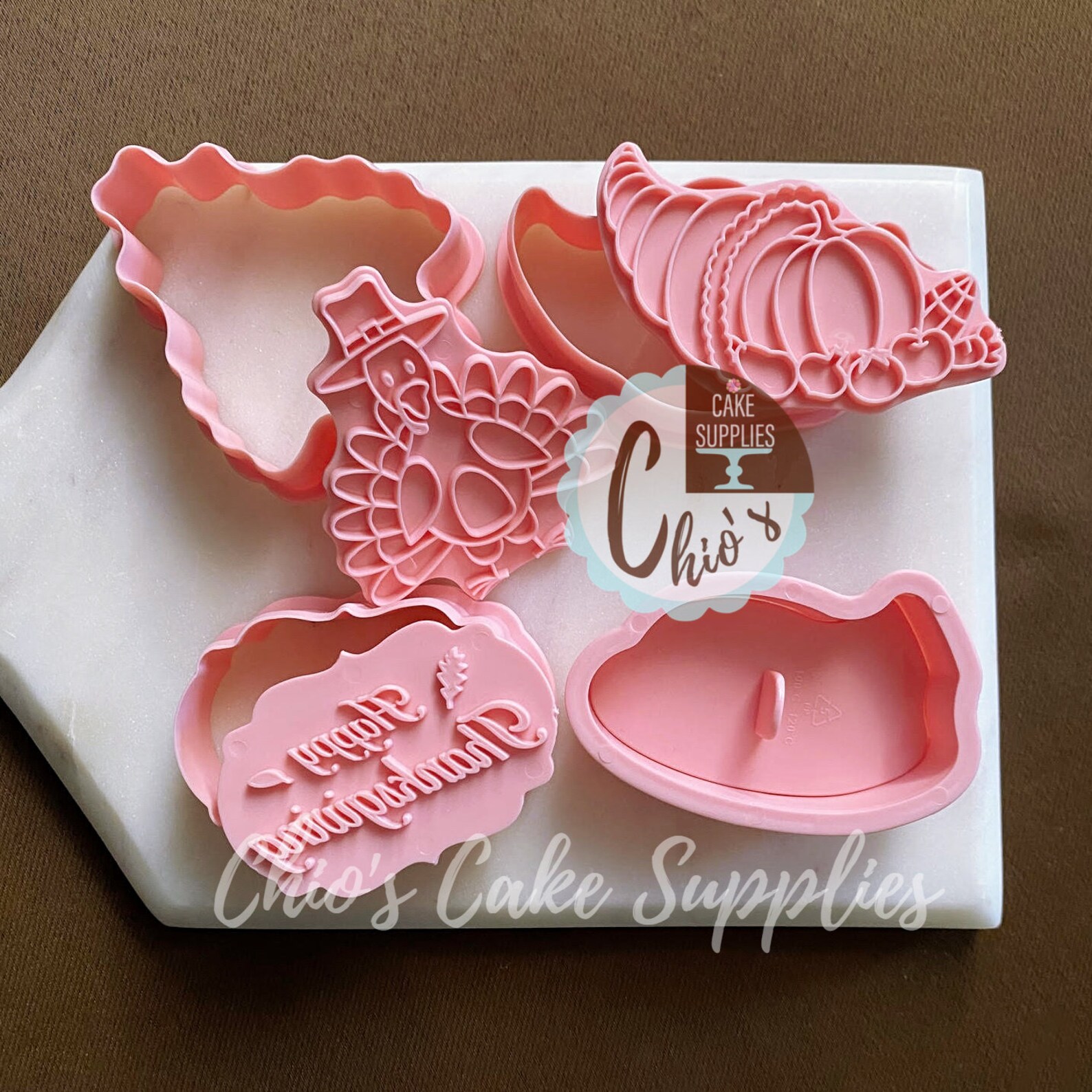 Happy Thanksgiving Cookie Cutter With Embosser 16-piece Set - Etsy