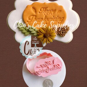 Happy Thanksgiving Cookie Cutter With Embosser 16-piece Set - Etsy