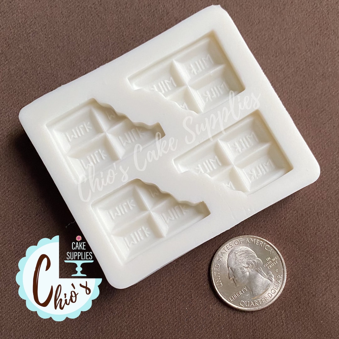 Mini Milk Chocolate Bar Silicone Mold, 4 Cavities. - Etsy