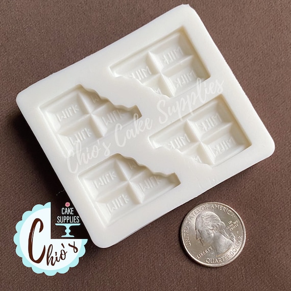 Mini Milk Chocolate Bar Silicone Mold 4 Cavities. - Etsy
